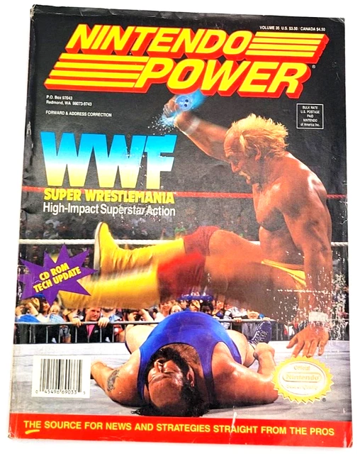 NINTENDO POWER MAGAZINE Vol. 35 '92 Wwf Super Wrestlemania The Addams ...