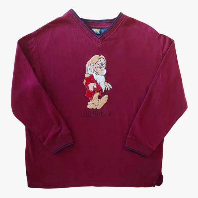 VINTAGE 90S DISNEY Classics Grumpy Burgundy Sweatshirt, Snow White ...