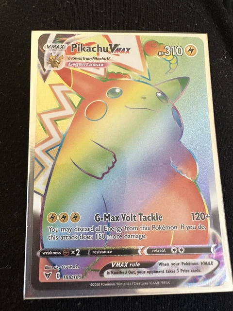 POKEMON CARD - Pikachu VMAX Secret Rainbow Vivid Voltage 188/185 £120.00 - PicClick UK