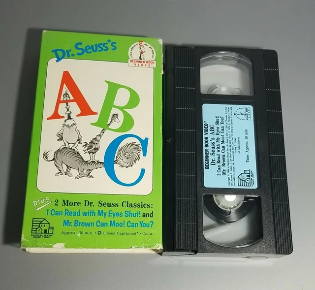 VHS DR SEUSS - Dr Seuss's ABC Read Eyes Shut Mr Brown Can Moo Can You ...