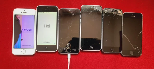 LOT DE 6X Apple Iphones 5/5C/5S = pour pièces ou à réparer EUR 16,00 - PicClick FR