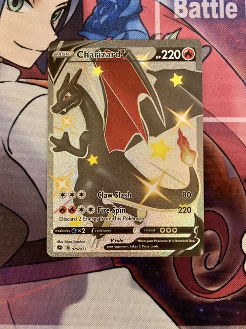 CHARIZARD V 079/073 Champion's Path Secret Rare Shiny Holo Pokémon TCG ...
