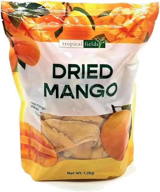 TROPICAL FIELDS REAL Dried Mango Slice Vegetarian Healthy Snack Food 1 ...