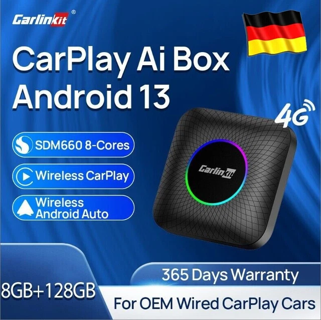 CARLINKIT TBOX AMBIENT LED Android 13 | Carplay & Android Auto | 8 GB ...