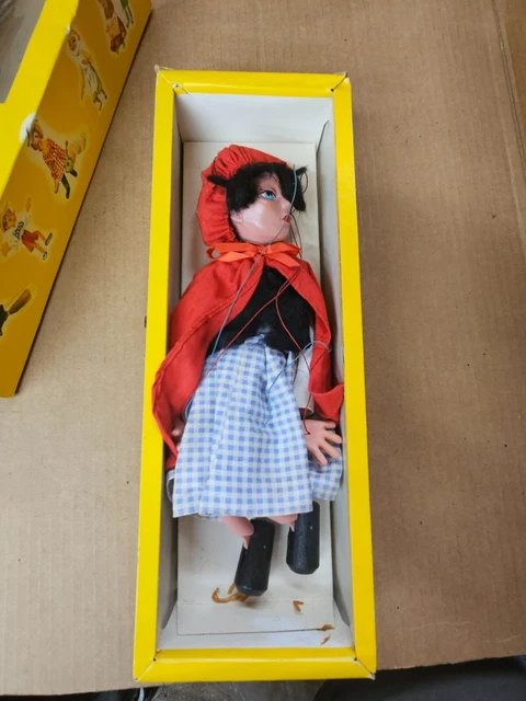 VINTAGE PELHAM PUPPET Little red riding hood Marlborough Marionette ...