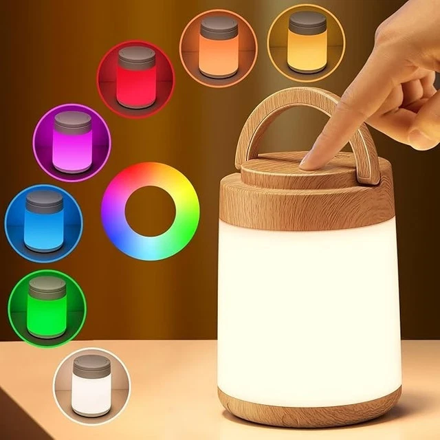 ONE FIRE BABY Night Light Kids 8 Brightness Dimmable Touch Lamp Color ...