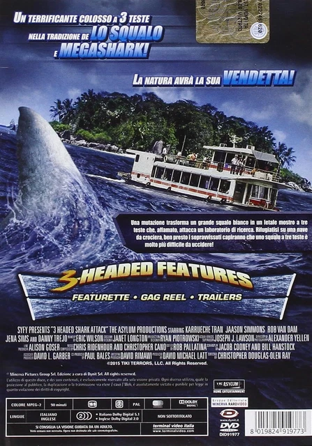 3-HEADED SHARK ATTACK (DVD) Tran Simmons Trejo EUR 14,14 - PicClick IT