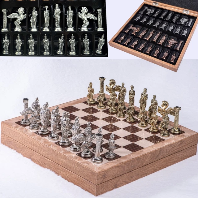 LUXURY CHESS SET XL Pegasus Vintage chess Pieces Wood chess Board ...