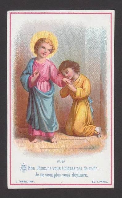 ENFANT JÉSUS – Turgis – XIXe siècle – Image Pieuse ancienne - Santino ...