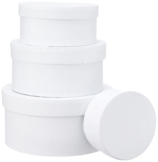264010 ROUND BOXES D:8+10+12+14cm H:4+5+6+ EUR 18,11 - PicClick ES
