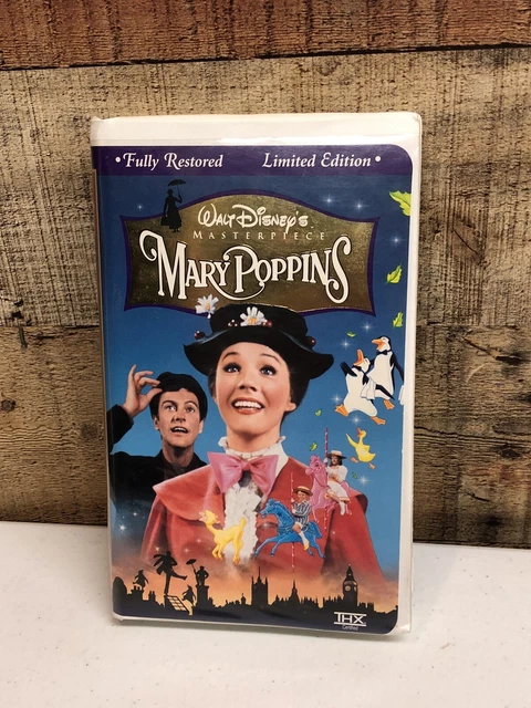 MARY POPPINS VHS tape Walt Disney’s Masterpiece Clamshell case Limited ...