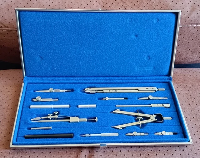 RICHTER DRAFTING DRAWING SET ORIGINAL GERMANY Engineering CASED VTG DDR ...