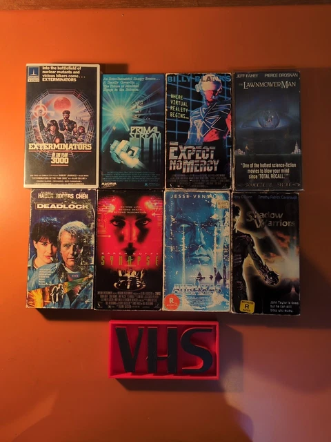 CULT SCI-FI VHS 8 TAPE LOT-Exterminators3000, Expect No Mercy, Primal ...