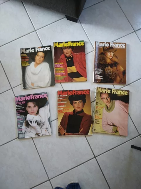 LOT 6'MARIE-FRANCE' FRENCH VINTAGE MAGAZINE EUROPEAN COLLECTIONS ISSUE ...