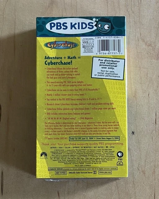 CYBERCHASE TOTALLY RAD (2004) Sealed VHS Promo Screener PBS Kids ...