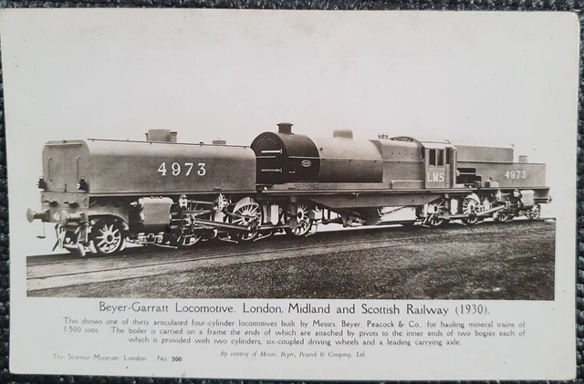 L.M.S. CLASS BEYER-GARRATT Locomotive. (2-6-0+0-6-2T) Real Photo ...