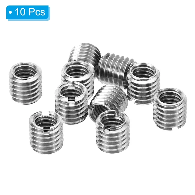 10PCS THREAD REPAIR Insert Nut Adapters Reducer M8*1.25 Male to M6*1 ...