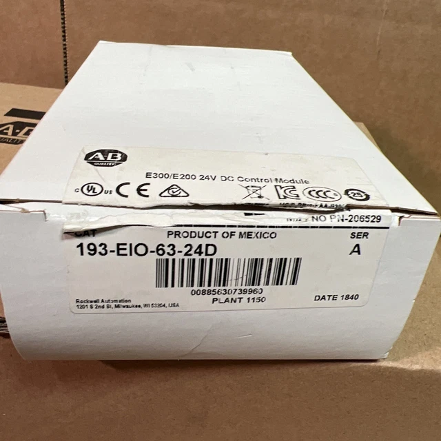 ALLEN BRADLEY 193-EIO-63-24D Series A E300 Control Module NEW $516.00 ...