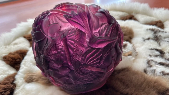 DAUM FRANCE GRAND vase bouquet rouge et violet EUR 2.300,00 - PicClick FR