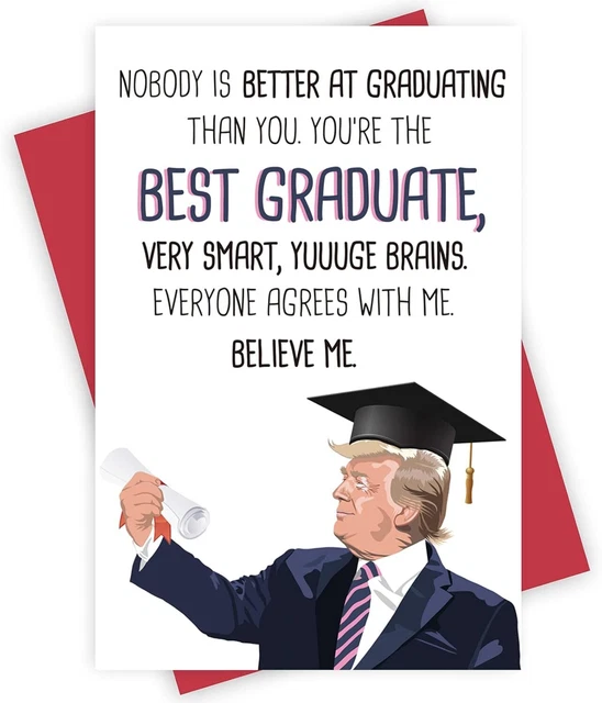 FUNNY TRUMP GRADUATION Card, Special Grad Congratulations Card 03 £8.82 ...