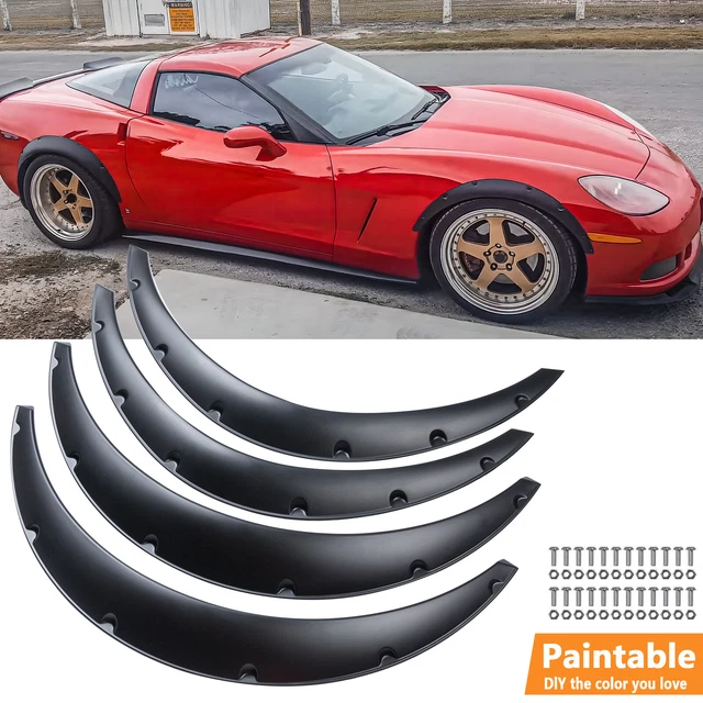 FENDER FLARES WIDE Body Kit Wheel Arches For Chevrolet Corvette C3 C4 ...