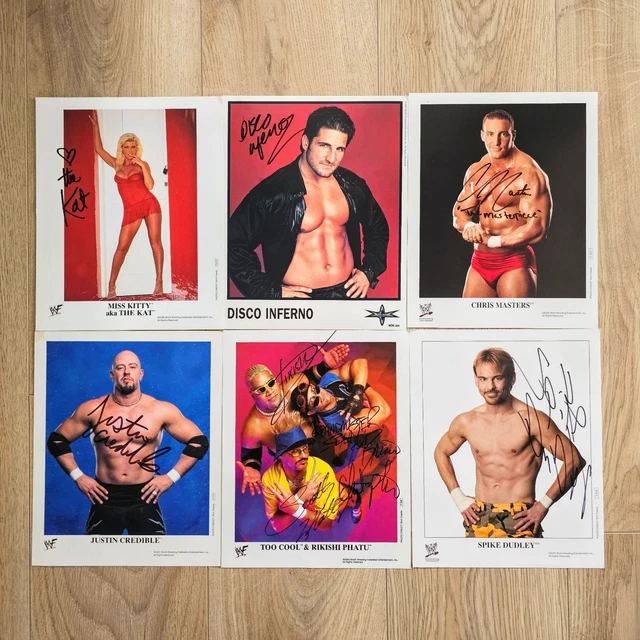 WRESTLING SIGNED 8X10 Promo Photo Job Lot WWE WCW WWF Autograph Card £ ...
