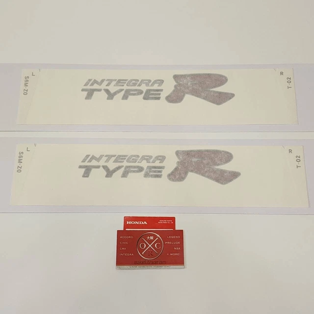 GENUINE OEM DC5 Honda Integra Type R Side Decal Set Silver Outline JDM ...