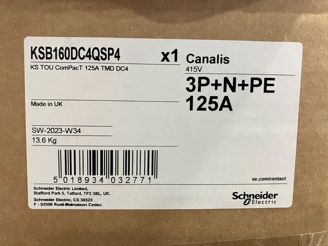 SCHNEIDER ELECTRIC CANALIS rising busbar tap-off KSB160DC4QSP4, brand ...