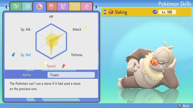 SHINY SLAKING 6IV & EV Trained Pokemon BDSP Brilliant Diamond Shining ...