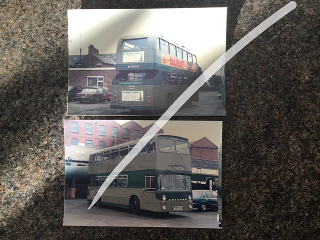 FISHWICK LEYLAND VINTAGE DD Bus Photos x 2 Fleet Nos 22 & 23 @ Garage ...
