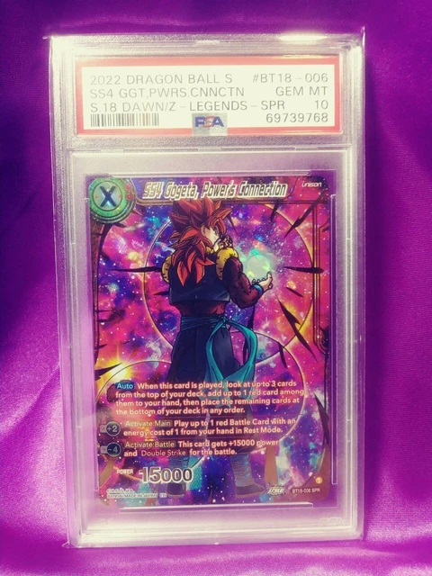 DRAGON BALL SUPER Dawn Z Legends SS4 Gogeta, Power's Connection SPR PSA 10 gemme EUR 55,01 ...