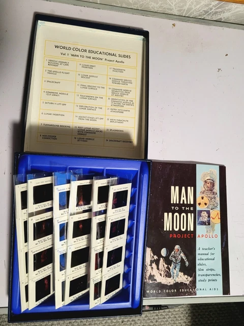 VERY RARE 1969 Apollo Moon Landing Memorabilia Colour Slides Teaching ...