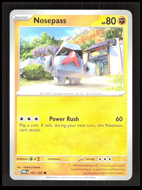 NOSEPASS 101/167 SV06: Twilight Masquerade Pokemon tcg Card CB-1-9-C-1 ...