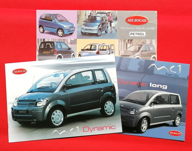 3 X MICROCAR Sales Brochures UK Market - MC1 Dynamic, Dynamic Long ...