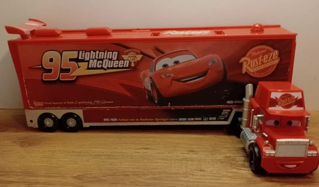 DISNEY PIXAR CARS Mack Hauler, Talking Truck! Stores 20 Cars Rare ...