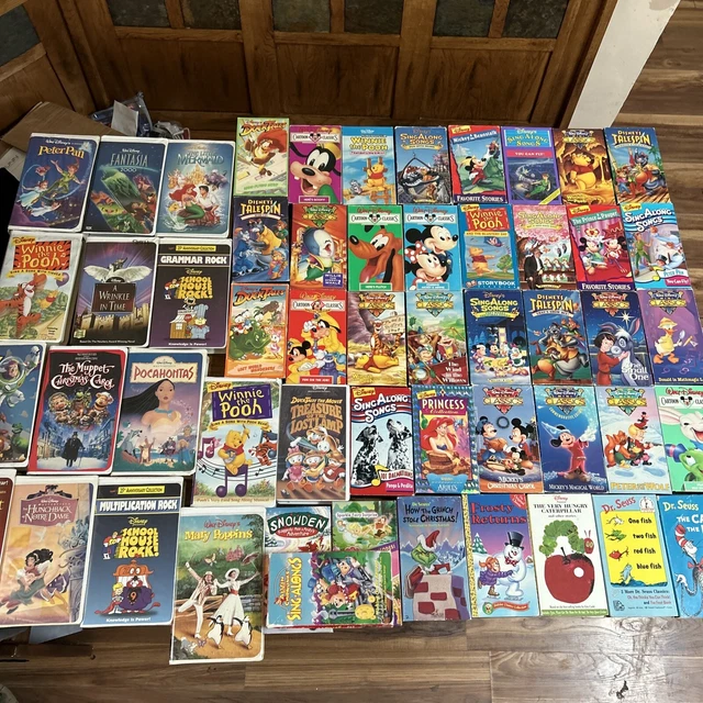 DISNEY CARTOON VHS Lot Huge 53 Tapes Classics Ducktales Sing A Long ...