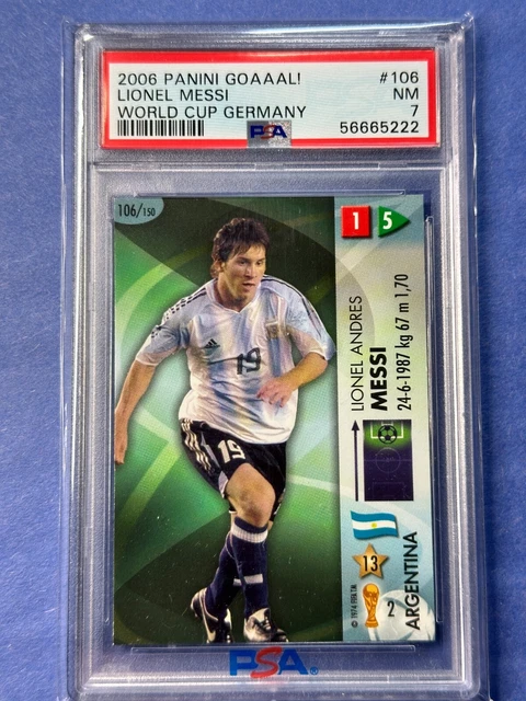 2006 PANINI GOAAAL! Lionel Messi World Cup Germany PSA 7 Argentina #106 ...