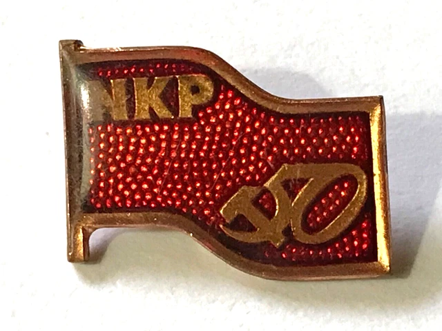 NORWAY NKP 50 years of the Communist Party of Norway Enameled Pinback ...