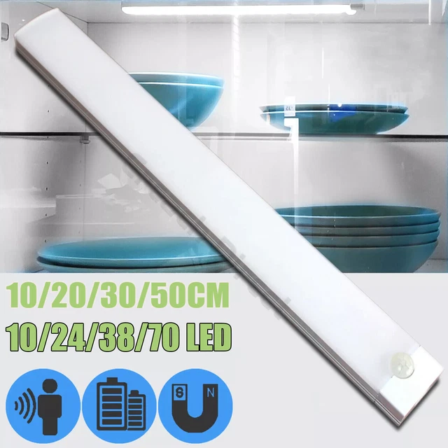 USB RECHARGEABLE LED Strip Motion Sensor Light Wireless Cabinet Kitchen ...
