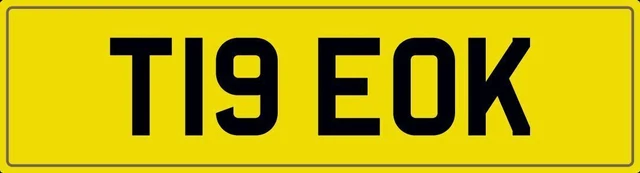 THEO NUMBER PLATE Theos Theodore K Private Registration T19 Eok With ...
