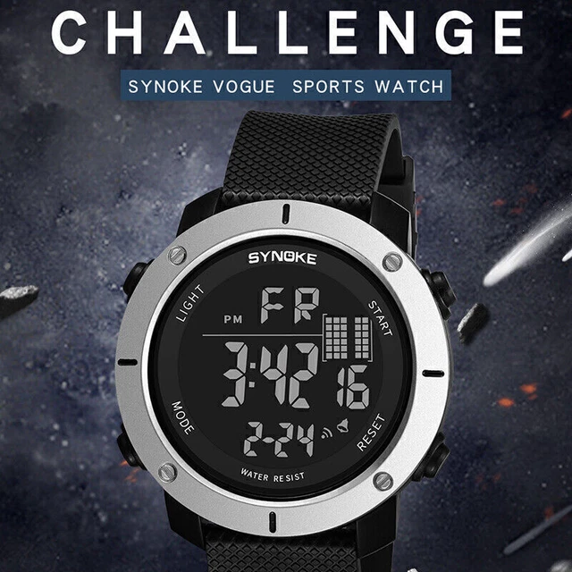 SYNOKE OROLOGIO DA polso elettronico da esterno multifunzione quadrante ...