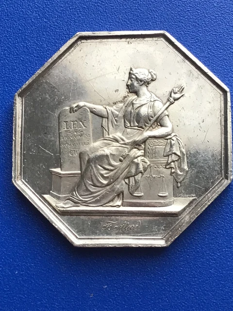 1 JETON EN Argent Avoues Au Tribunal De 1Ere Instance De Paris 1849 EUR ...