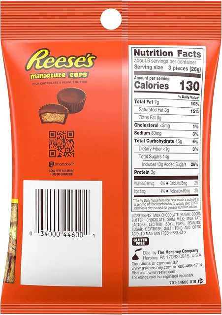 REESE'S PEANUT BUTTER Cup Miniatures 150g (Pack of 2) $11.70 - PicClick AU