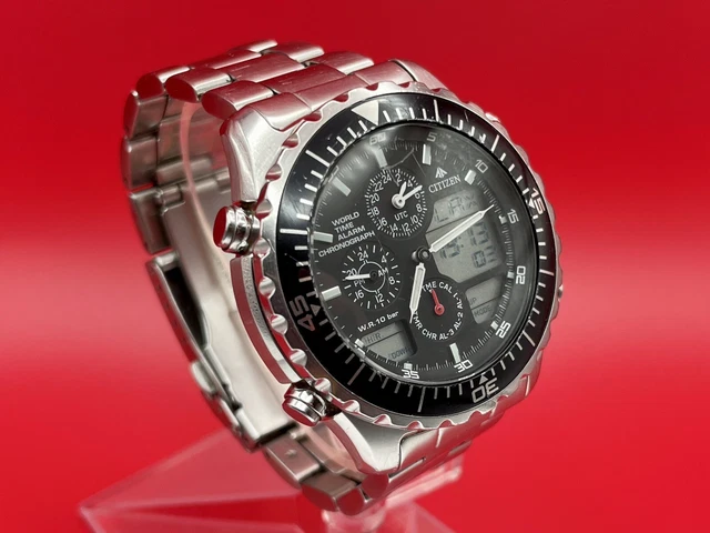 CITIZEN PROMASTER C300 Chronograph Ana-Digi World Time Men's Watch EUR ...