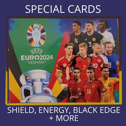 UEFA EURO 2024 - TOPPS Match Attax CARDS - BLACK EDGE, ENERGY, SHIELD ...