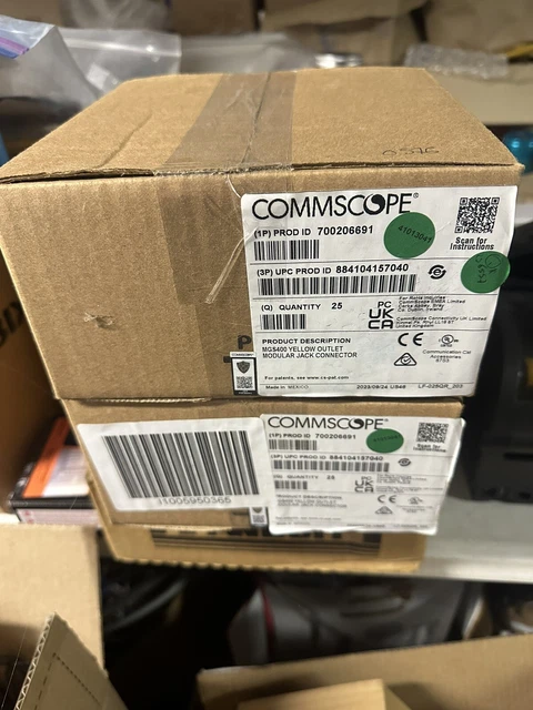 COMMSCOPE MGS400 YELLOW GigaSpeed Cat6 Modular Jack (NEW 25) SEALED BOX ...