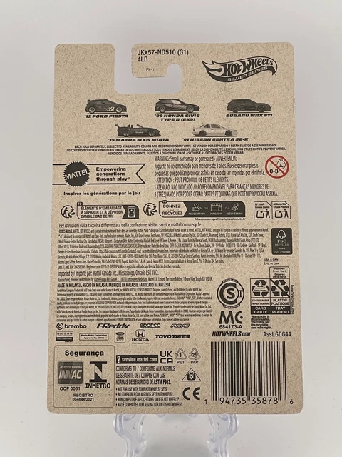 HOT WHEELS SILVER Series Compact Kings 2/5 '99 Honda Civic Type R (EK9 ...