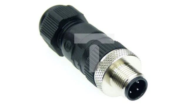 SELF-ASSEMBLY CONNECTOR M12 male straight 4-pin with threaded connector ...