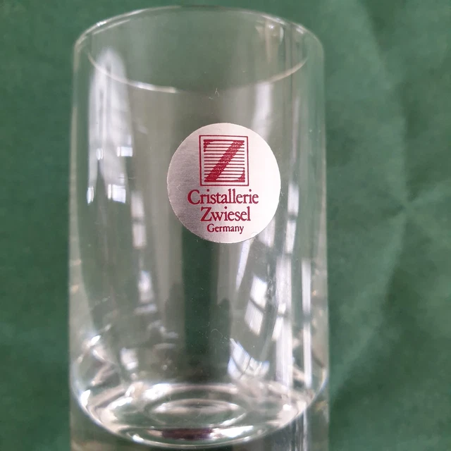 CRISTALLERIE ZWIESEL GERMANY Crystal Shot Glasses x 4 (3 with Stickers ...