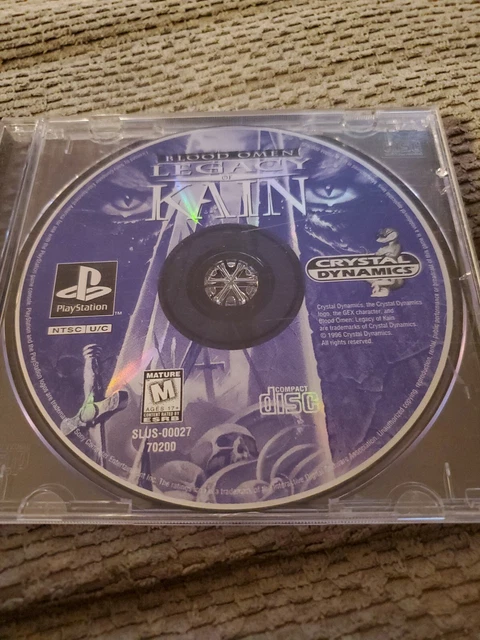 BLOOD OMEN: LEGACY of Kain (PS1 PlayStation 1, 1997) No Manual. Back ...